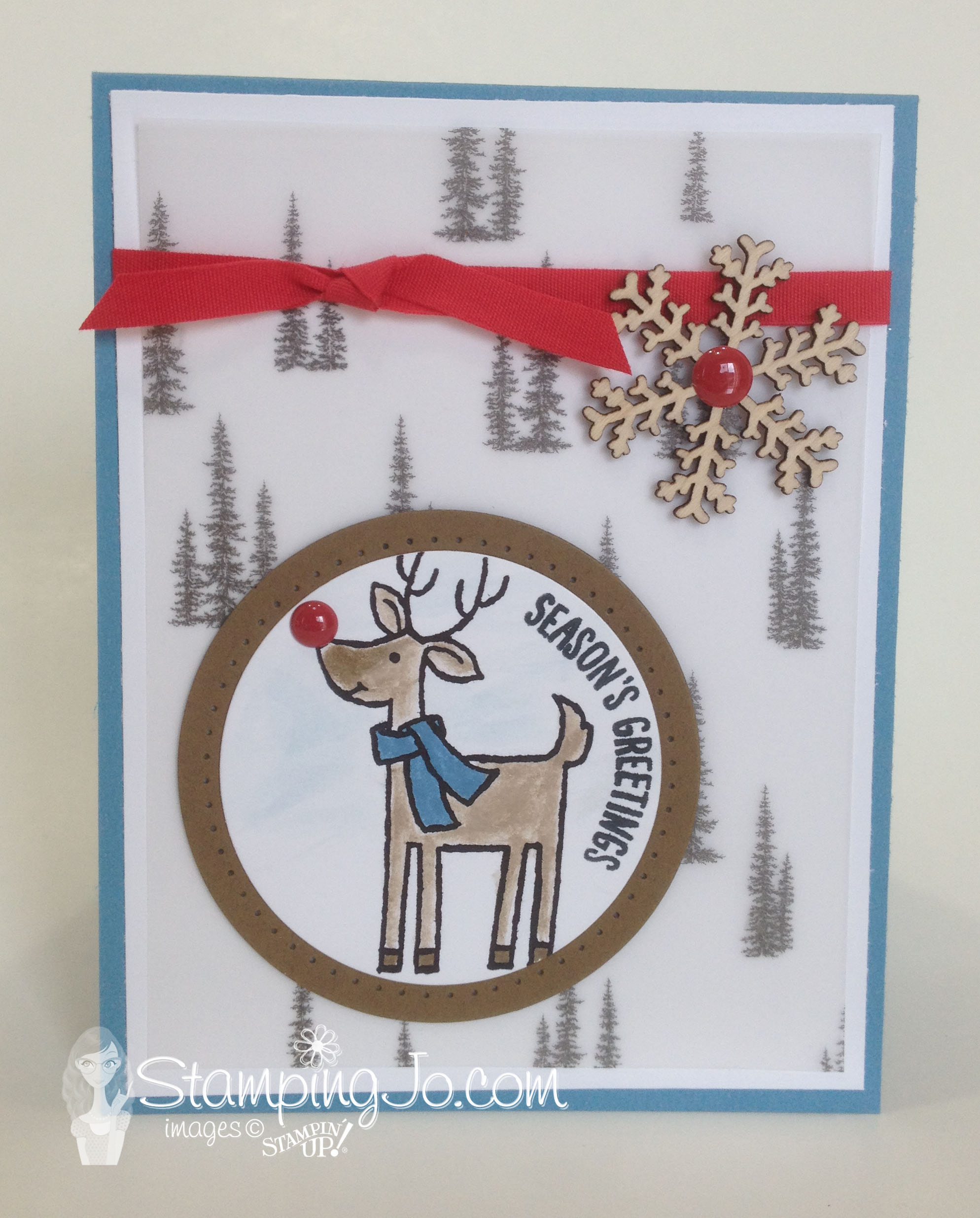 Santa’s Gifts Rudolph Christmas Card – Hand Stamped Cards with Josee ...
