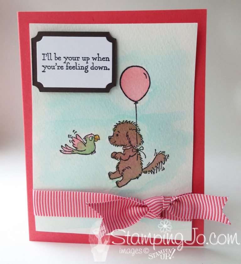 Bella and Friends stamp set: Watercolor Card – Hand Stamped Cards with ...