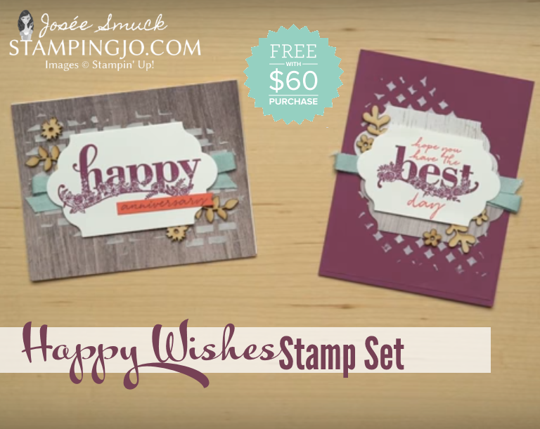 Happy Wishes Stamp Set by Stampin’ Up! – Hand Stamped Cards with Josee ...