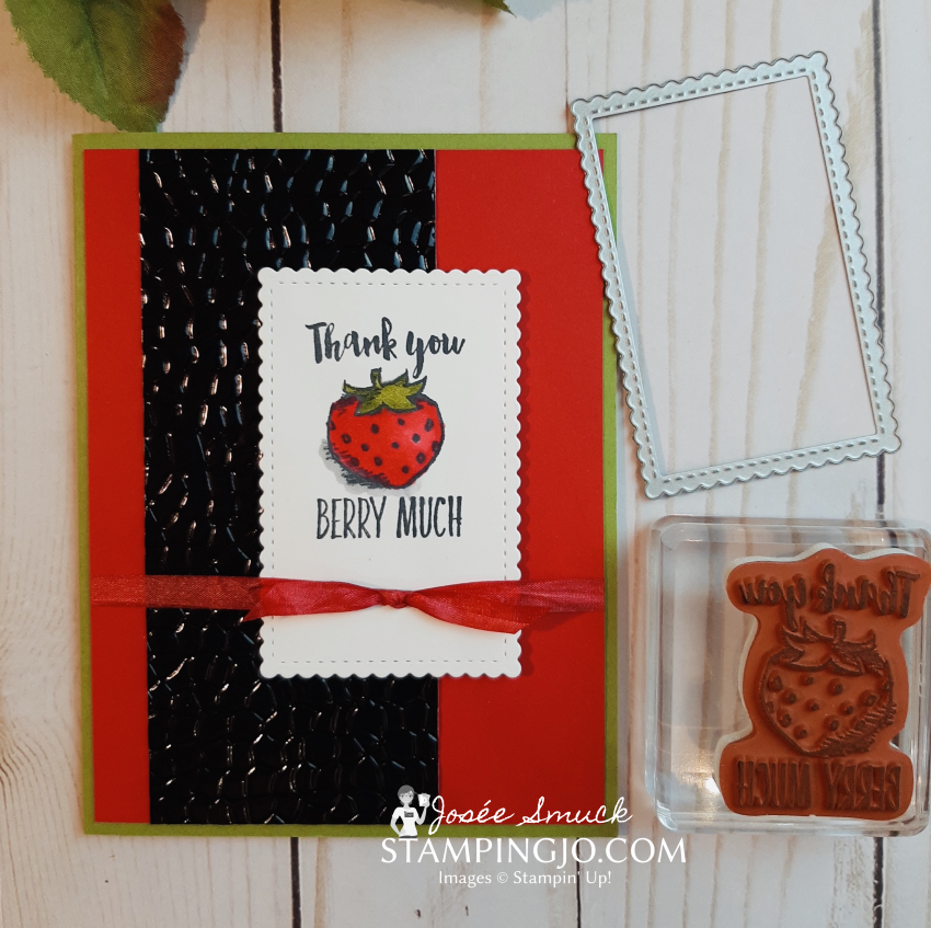 Thank You Berry Much – Hand Stamped Cards with Josee Smuck-Stampin' Up ...