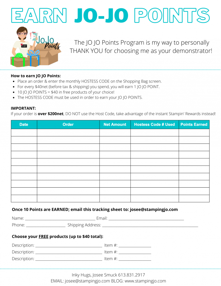 JO JO POINTS – Hand Stamped Cards with Josee Smuck-Stampin' Up! Canada ...