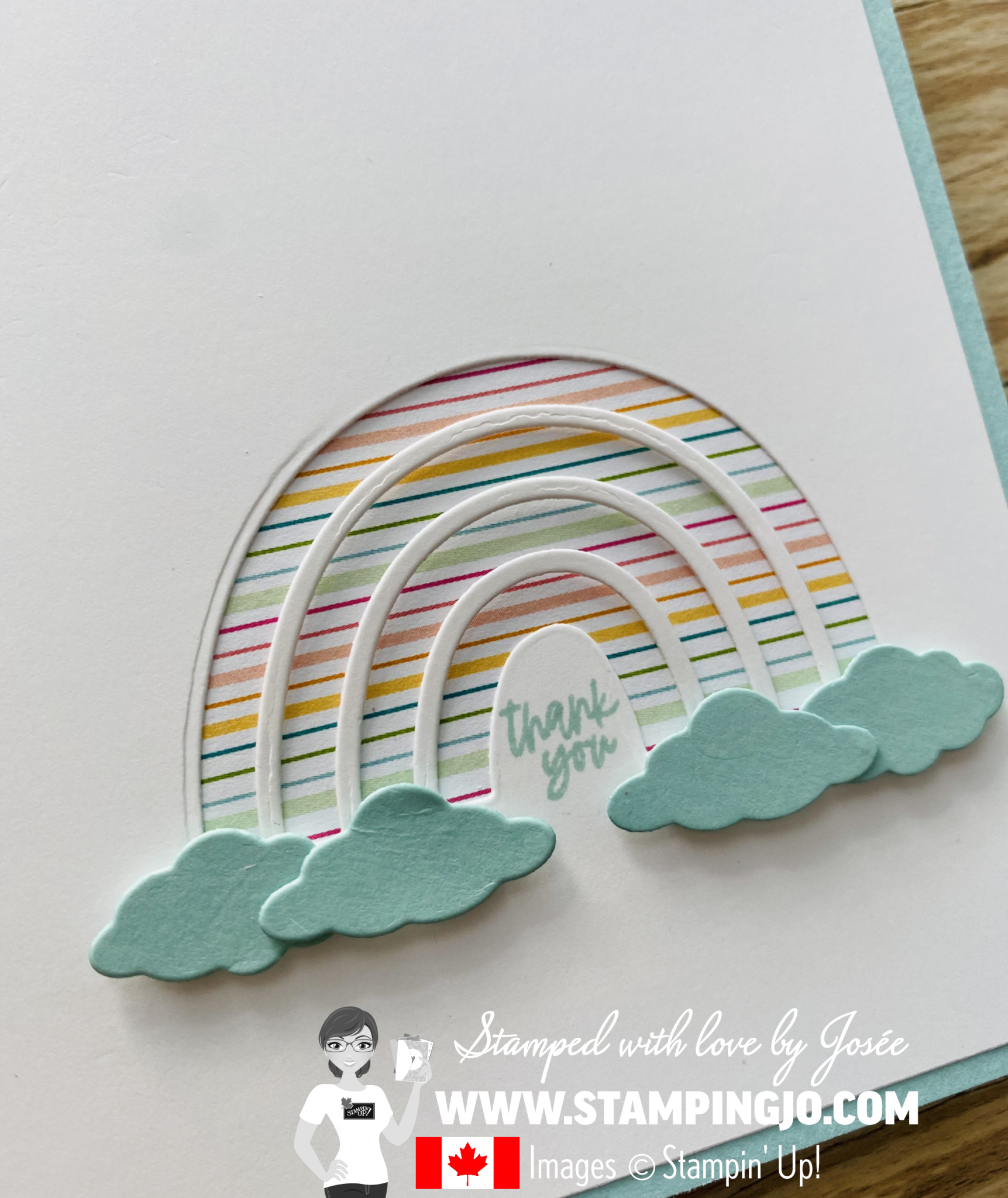 Thank You Rainbow – Hand Stamped Cards with Josee Smuck-Stampin' Up ...